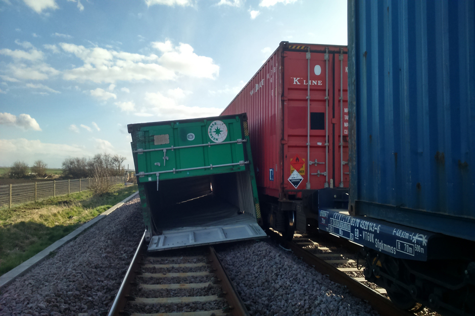 Container blown off a freight train in Lincolnshire - GOV.UK