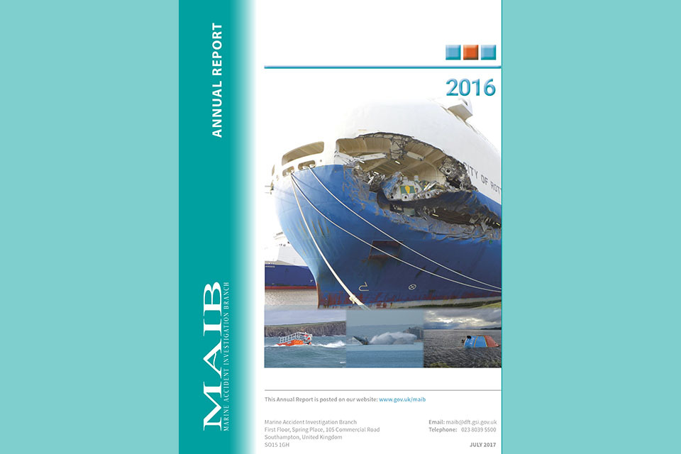 MAIB Annual Report 2016 published - GOV.UK