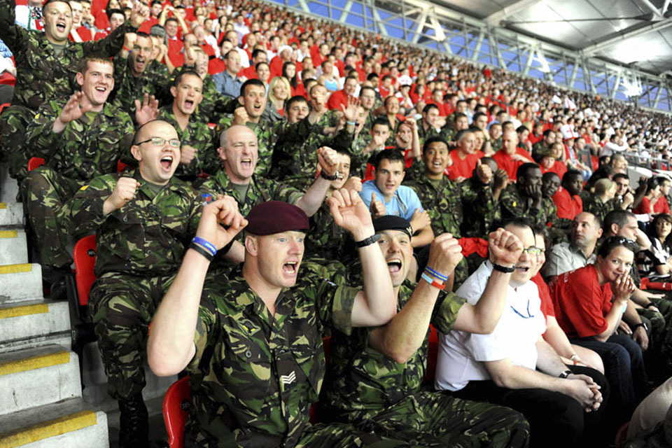 Troops enjoy England international at Wembley - GOV.UK