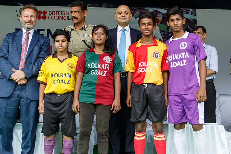Sajid Javid kicks off Indian football project - GOV.UK
