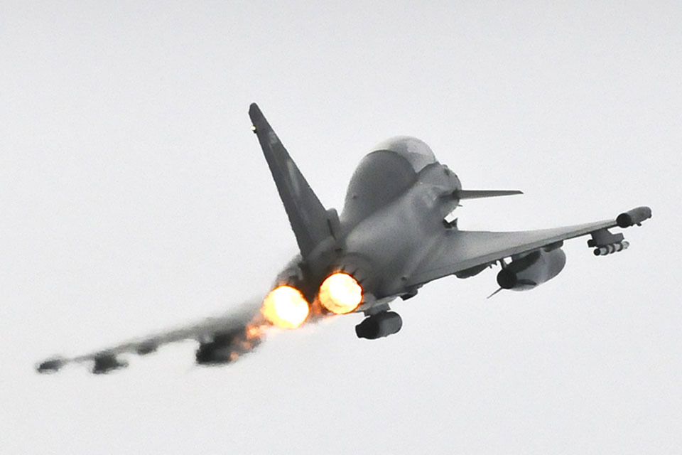 RAF Typhoons scrambled over UK - GOV.UK