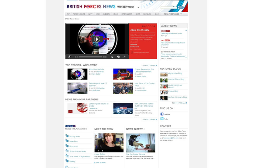 New Forces news website goes live - GOV.UK