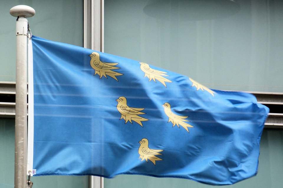 Sussex flag flies above Whitehall to mark Sussex Day - GOV.UK