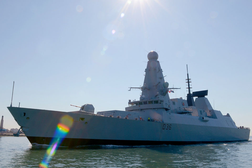 HMS Defender moves into her new home - GOV.UK