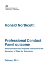 Teacher misconduct panel outcome: Mr Ronald Northcott - GOV.UK