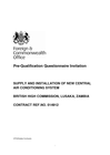 Pre-Qualification Questionnaire Invitation - GOV.UK