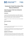 Construction tender price indices (TPIs) notes and definitions - GOV.UK
