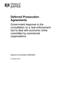 Deferred prosecution agreements: Government response - GOV.UK