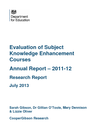 Evaluation of subject knowledge enhancement courses: final report - GOV.UK