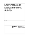 Early impacts of Mandatory Work Activity - GOV.UK
