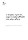 Improving health and safety progress report November 2013 - GOV.UK