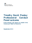 Teacher misconduct panel outcome: Mr Timothy David Pooley - GOV.UK