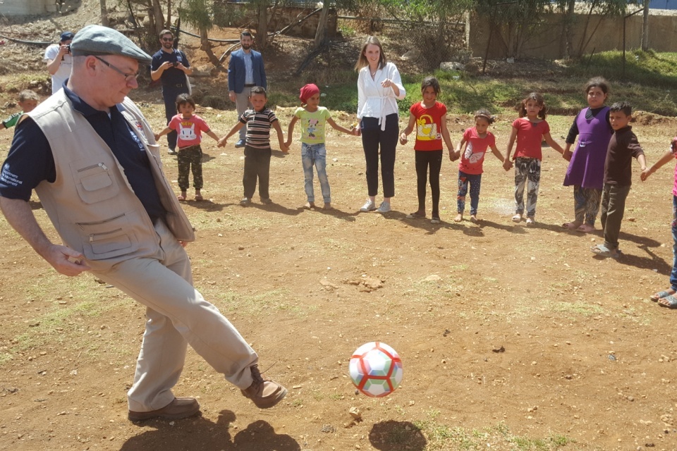 Minister Burt lays first stone for a new Lebanese Army Border Training ...