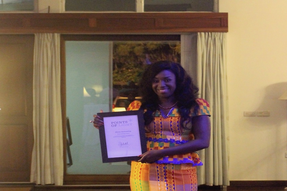 HM The Queen recognises Ghanaian volunteer Abena Asomaning with Commonwealth Points of Light ...