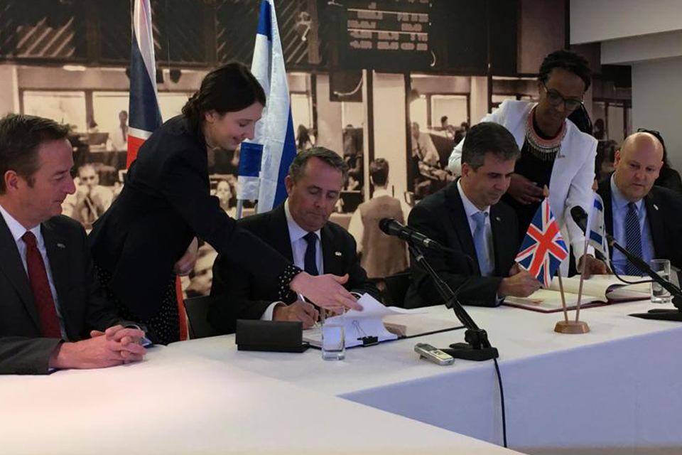 UK and Israel sign trade continuity agreement - GOV.UK
