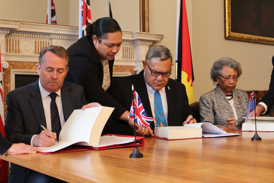 UK and Pacific Islands sign trade continuity agreement - GOV.UK