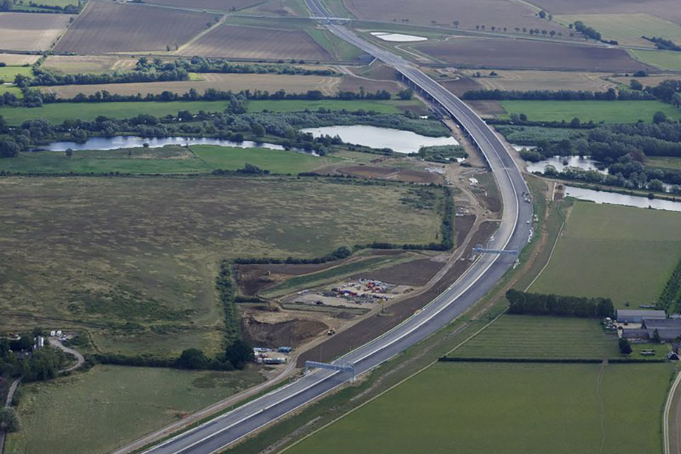 New A14 bypass to open a year early - GOV.UK