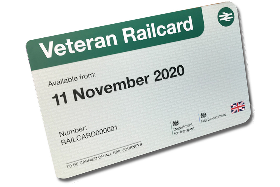 Government fulfils promise to veterans with new railcard - GOV.UK