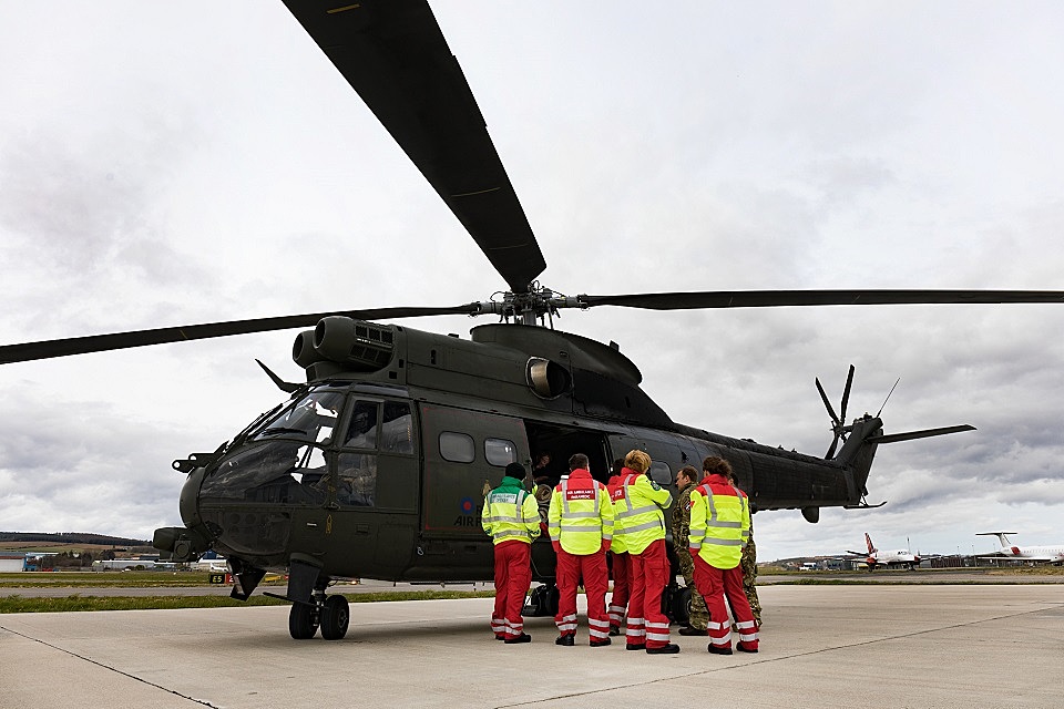 Puma helicopter performs first island medical evacuation - GOV.UK