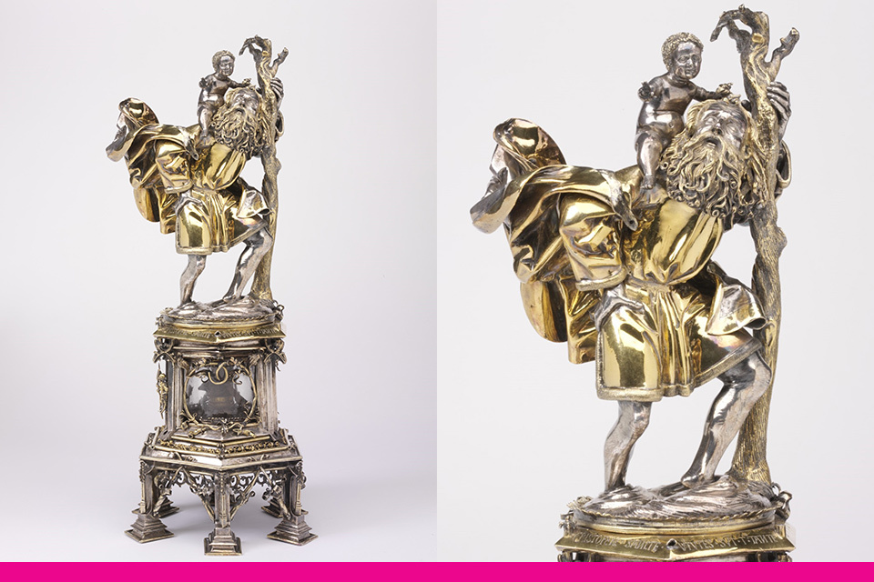 500 year old reliquary statuette of Saint Christopher at risk of ...