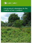 Using natural colonisation for the creation of new woodland - GOV.UK