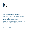 Teacher misconduct panel outcome: Dr Deborah Park - GOV.UK