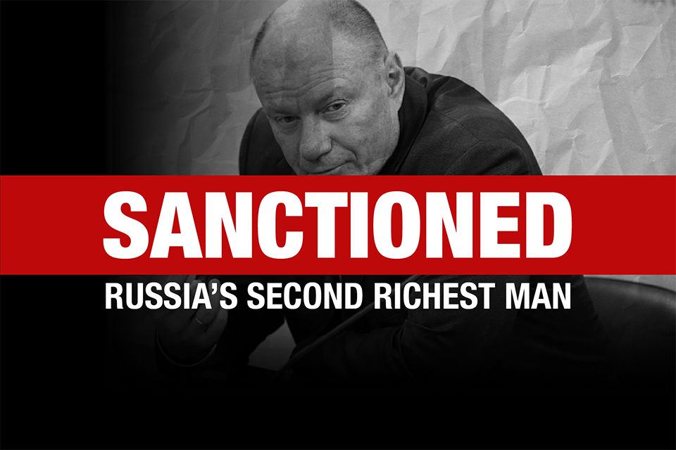 UK sanctions Russia’s second richest man - GOV.UK