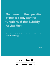 Guidance on the operation of the subsidy control functions of the ...