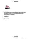Service Inquiry into the death of a Service Person discovered in their ...