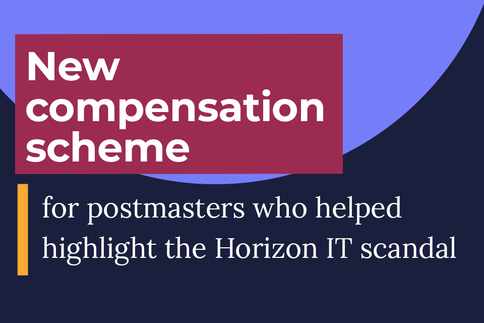 Compensation scheme for postmasters who helped expose Post Office ...