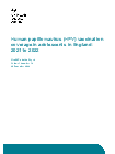 Human papillomavirus (HPV) vaccine coverage estimates in England: 2021 ...