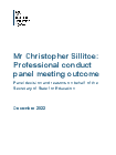 Teacher misconduct panel outcome: Mr Christopher Sillitoe - GOV.UK