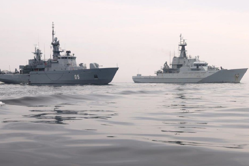 HMS Mersey in Estonia as all three UK Armed Services operating in ...