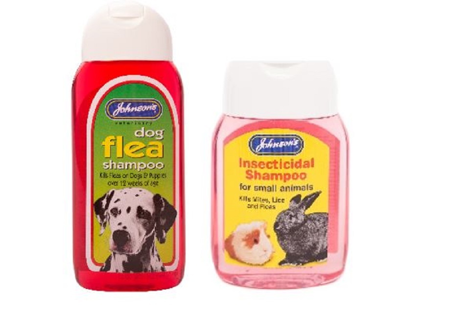 Johnson’s Small Animal Insecticidal Shampoo 125ml and Dog Flea Shampoo ...