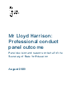 Teacher misconduct panel outcome: Mr Lloyd Harrison - GOV.UK