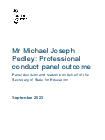 Teacher misconduct panel outcome: Mr Michael Joseph Pedley - GOV.UK