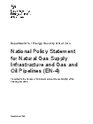 National Policy Statement for natural gas supply infrastructure and gas ...