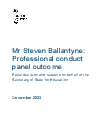 Teacher misconduct panel outcome: Mr Steven Ballantyne - GOV.UK