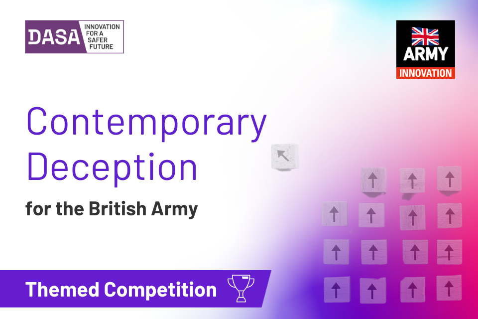 DASA calls for deception innovations to help the British Army - GOV.UK