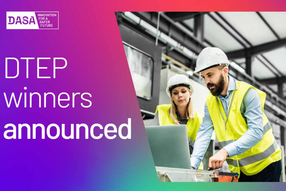 DTEP Funding Announced for Three More UK SMEs - GOV.UK